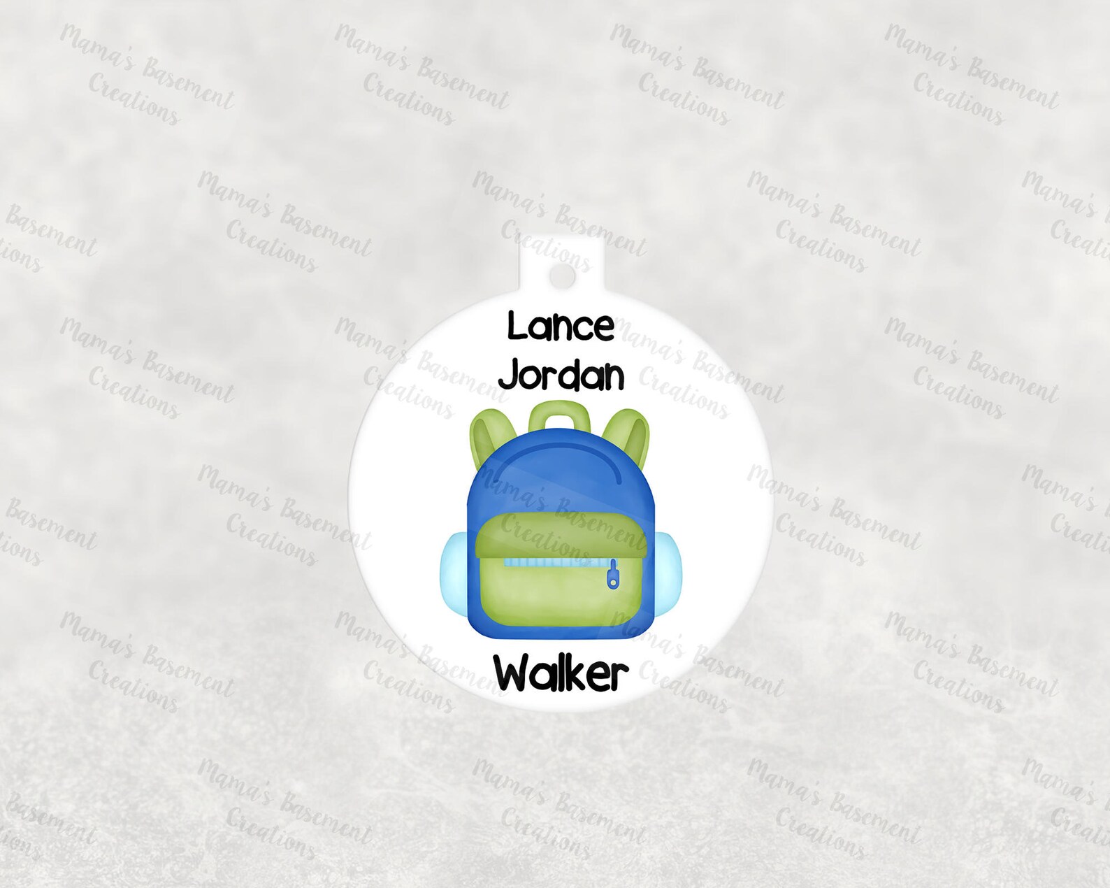 Kids School Backpack Bag Tag, School Bus Bag Tag, Walker Bag Tag, Car ...