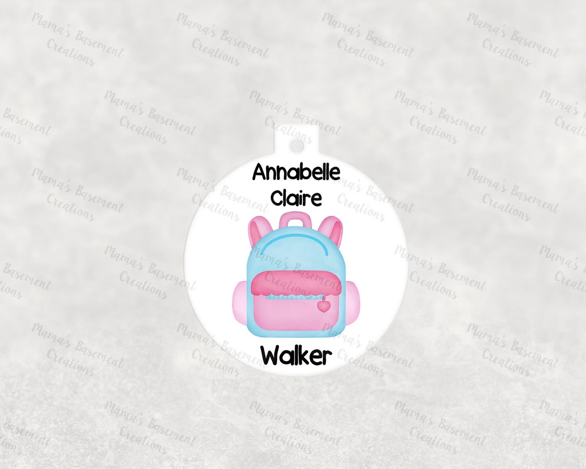 Kids School Backpack Bag Tag School Bus Bag Tag Walker Bag - Etsy