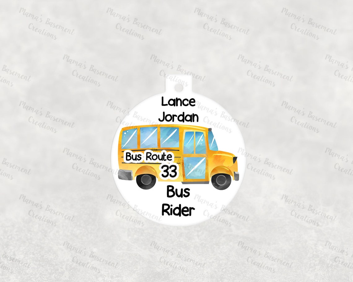 Kids School Backpack Bag Tag School Bus Bag Tag Walker Bag - Etsy