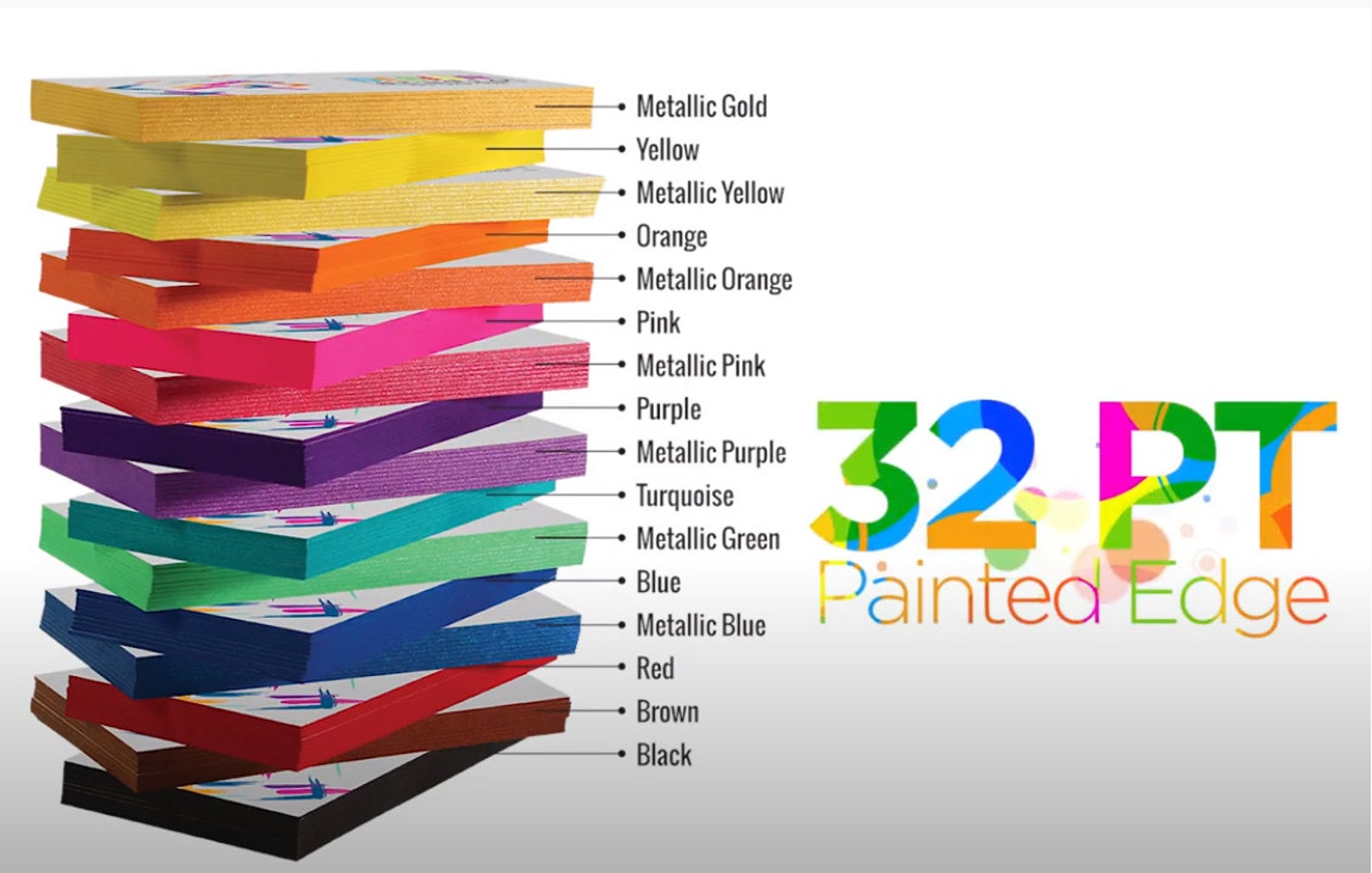 Color Edge Cards - Etsy