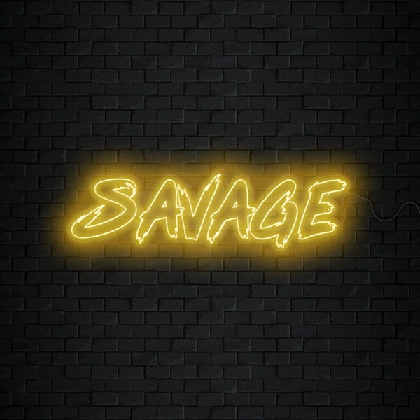 Savage Neon Sign - Etsy