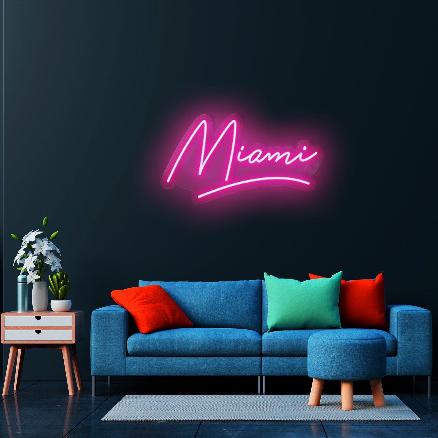 Miami Neon Sign Personalize LED Neon Signs Light for Wedding Party Home ...