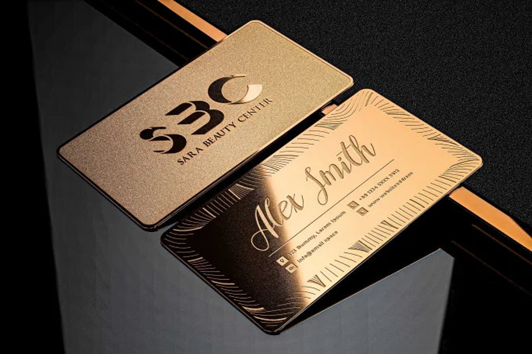 Metal Mirror Business Cards - Etsy