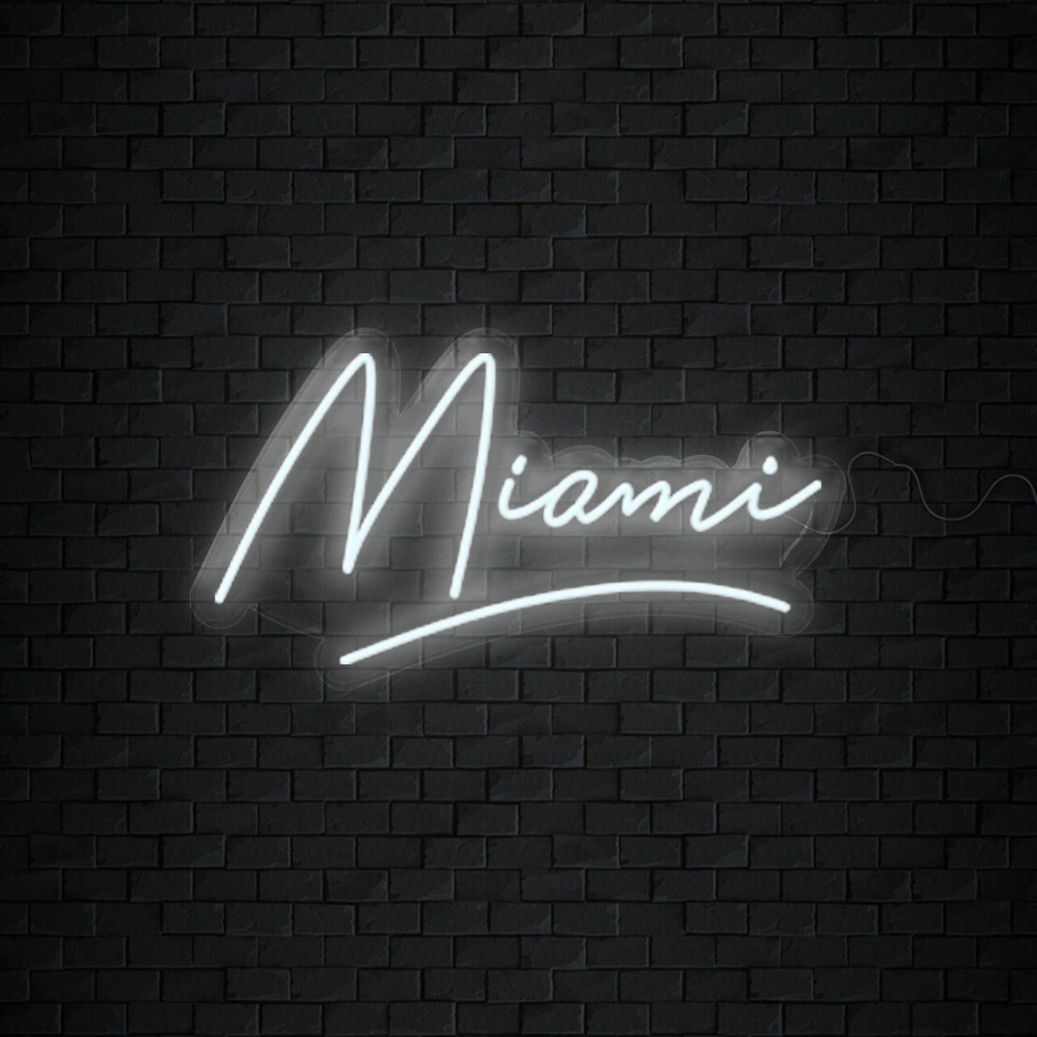 Miami Neon Sign Personalize LED Neon Signs Light for Wedding - Etsy