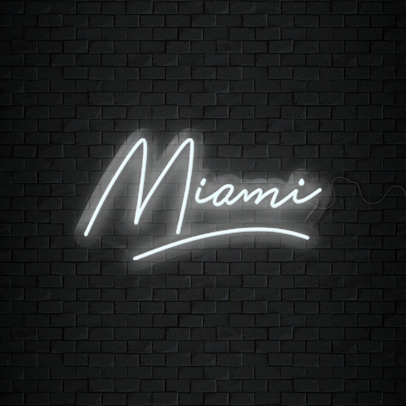 Miami Neon Sign Personalize LED Neon Signs Light for Wedding - Etsy