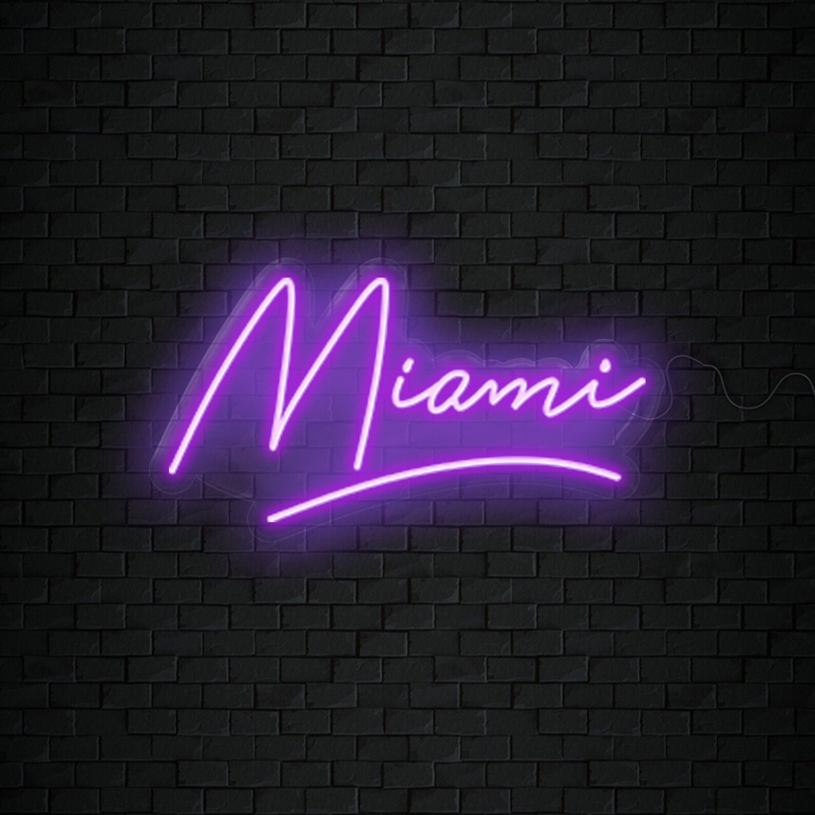 Miami Neon Sign Personalize LED Neon Signs Light for Wedding - Etsy