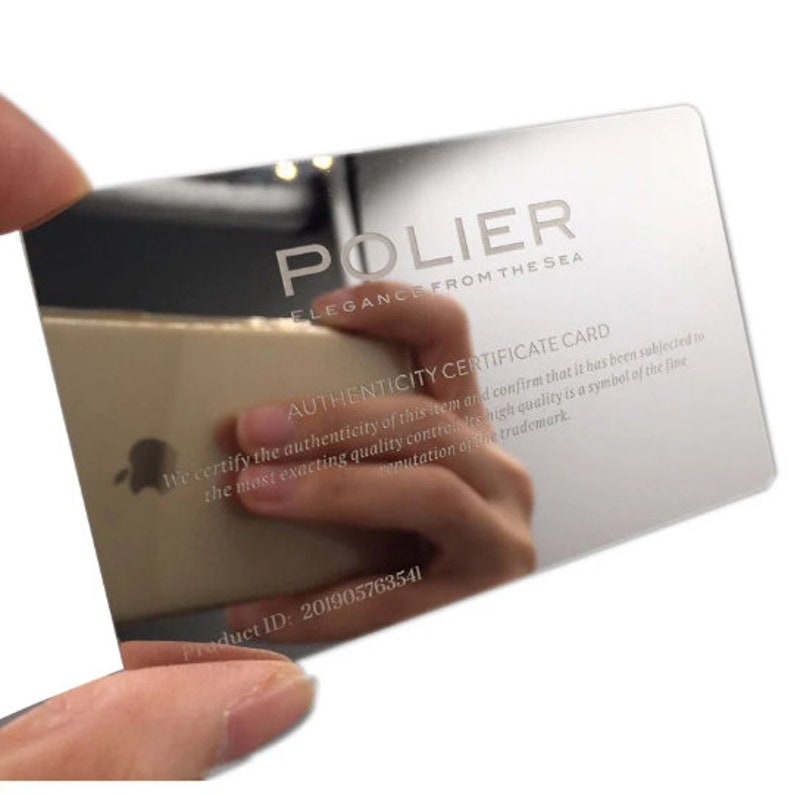 Metal Mirror Business Cards | Etsy