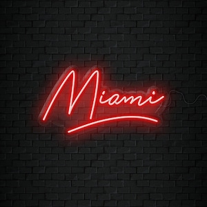 Miami Neon Sign Personalize LED Neon Signs Light for Wedding | Etsy
