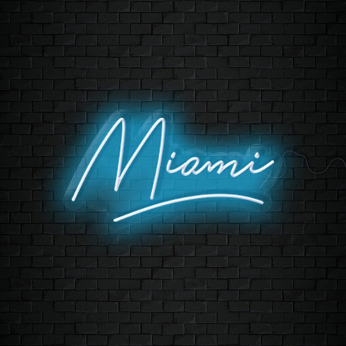 Miami Neon Sign Personalize LED Neon Signs Light for Wedding - Etsy