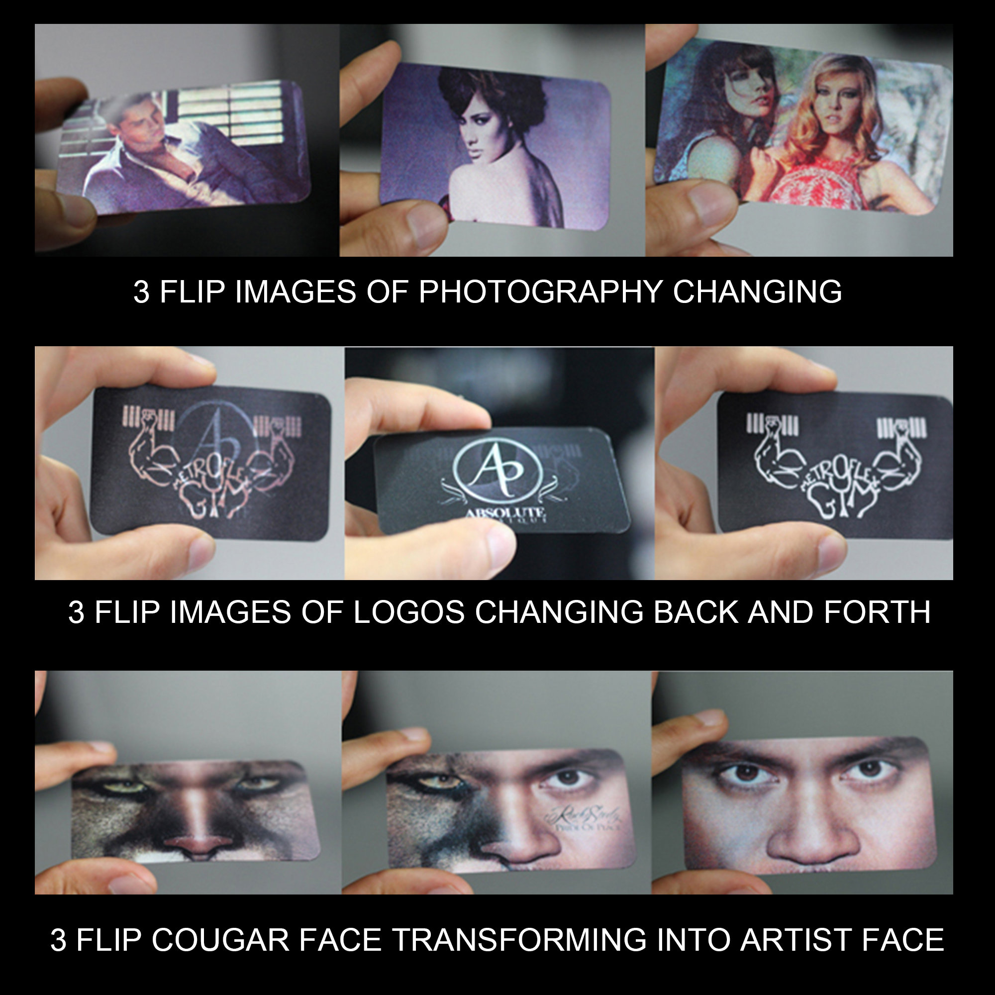 Lenticular Business Cards - Flip Effect - Etsy