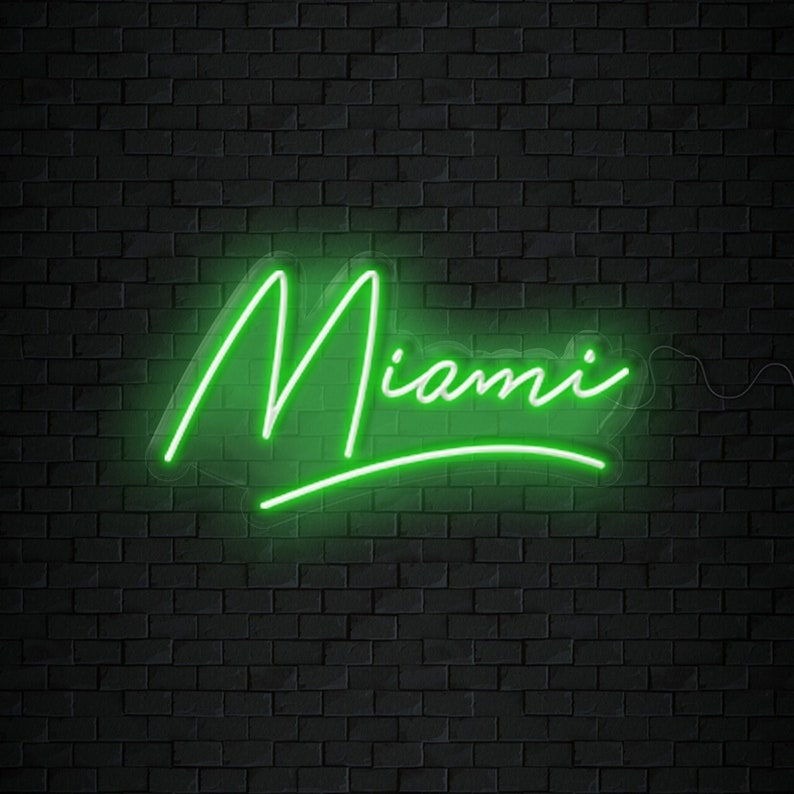 Miami Neon Sign Personalize LED Neon Signs Light for Wedding - Etsy