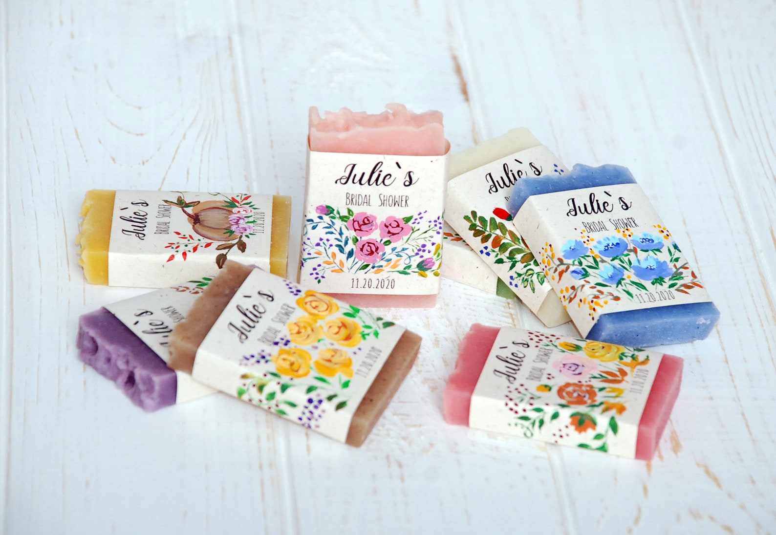 Personalized Soap Shower Favors With Hand-painted Labels - Etsy