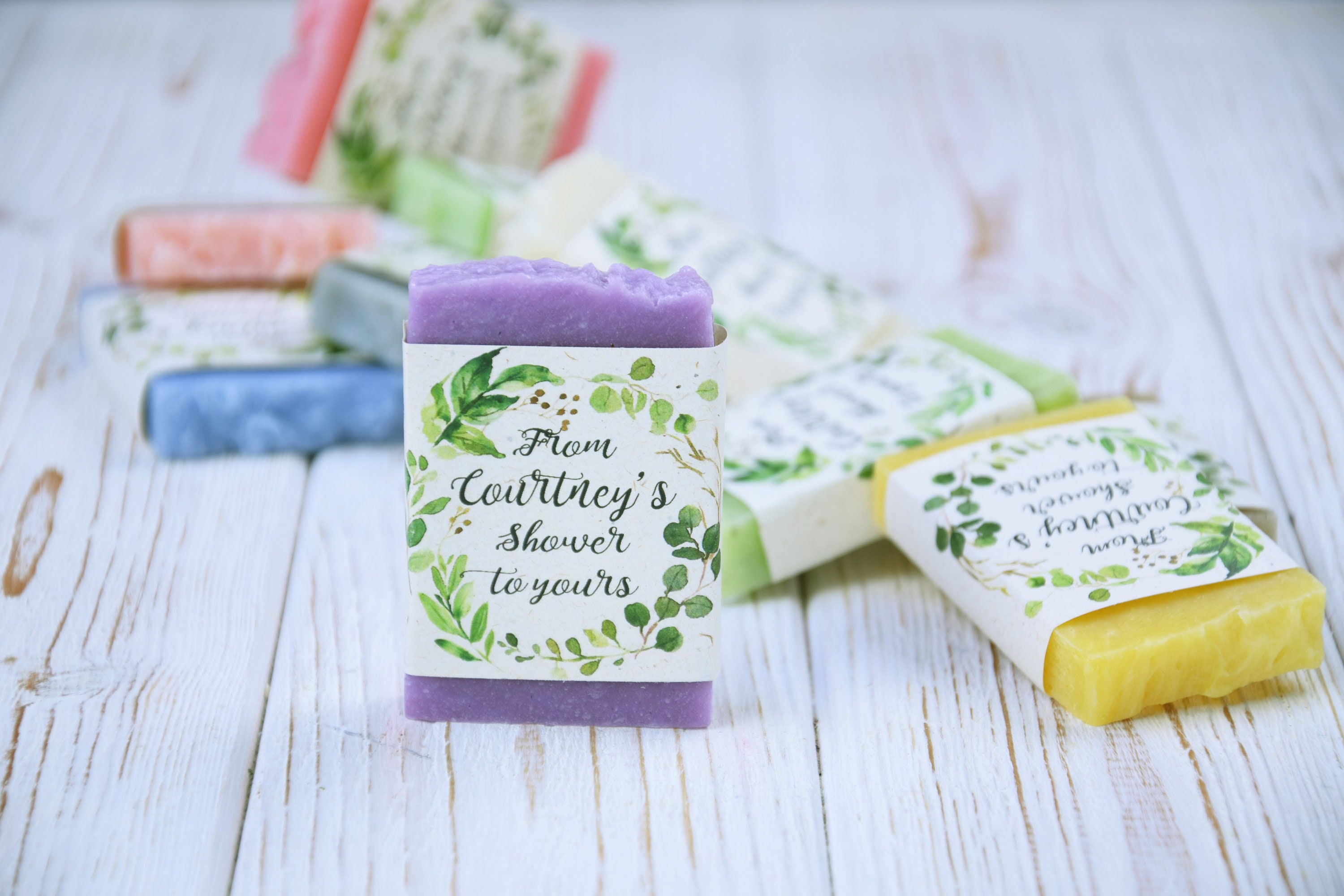 Eucalyptus soap shower favors Greenery soap shower favors | Etsy