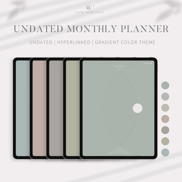 Undated Digital Planner - Etsy