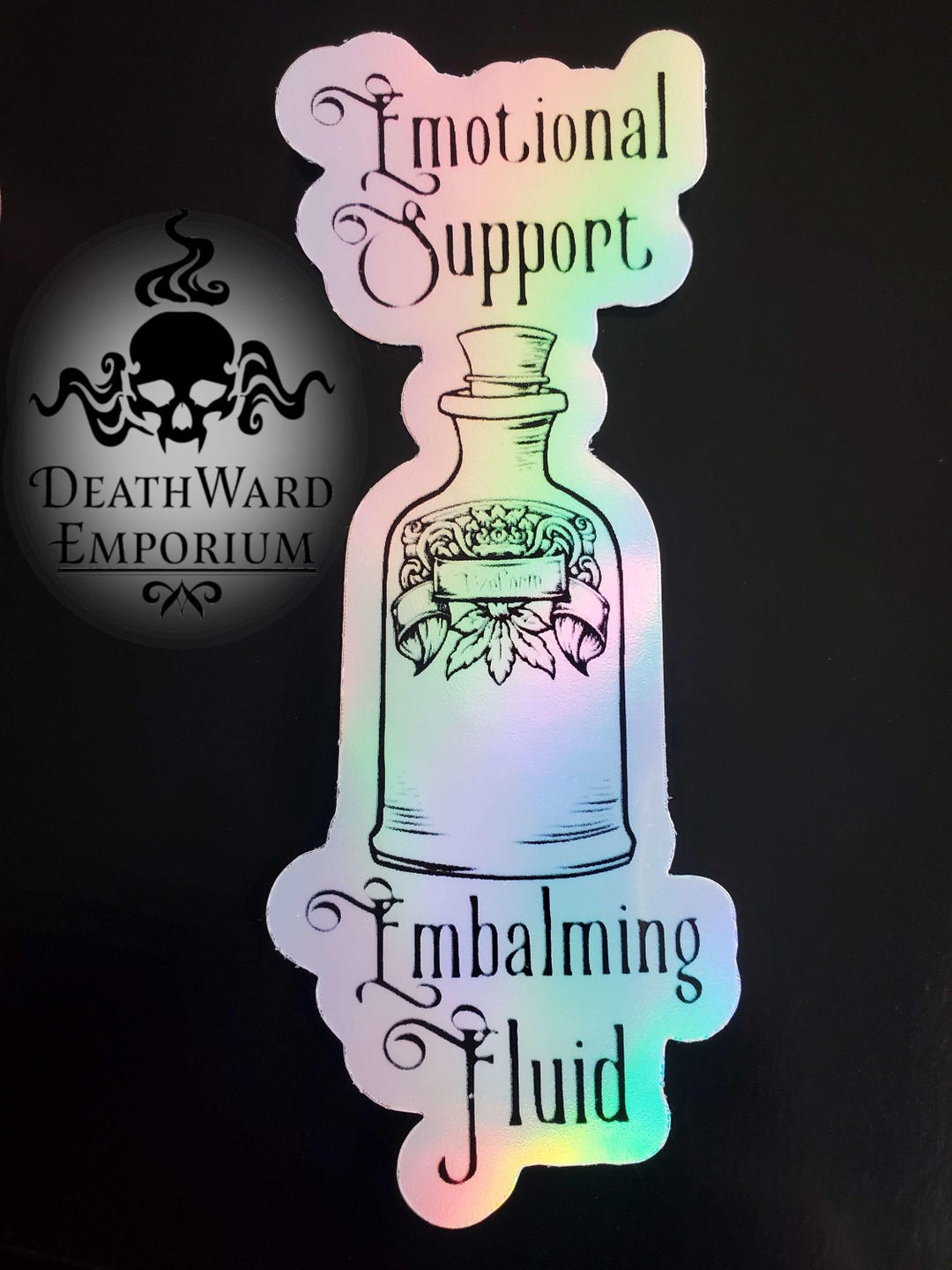 Goth Emotional Support Water Bottle Sticker - Etsy