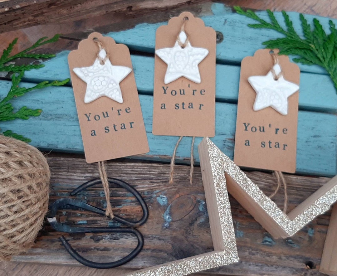 Star Gift Tags (set of 3) - Etsy