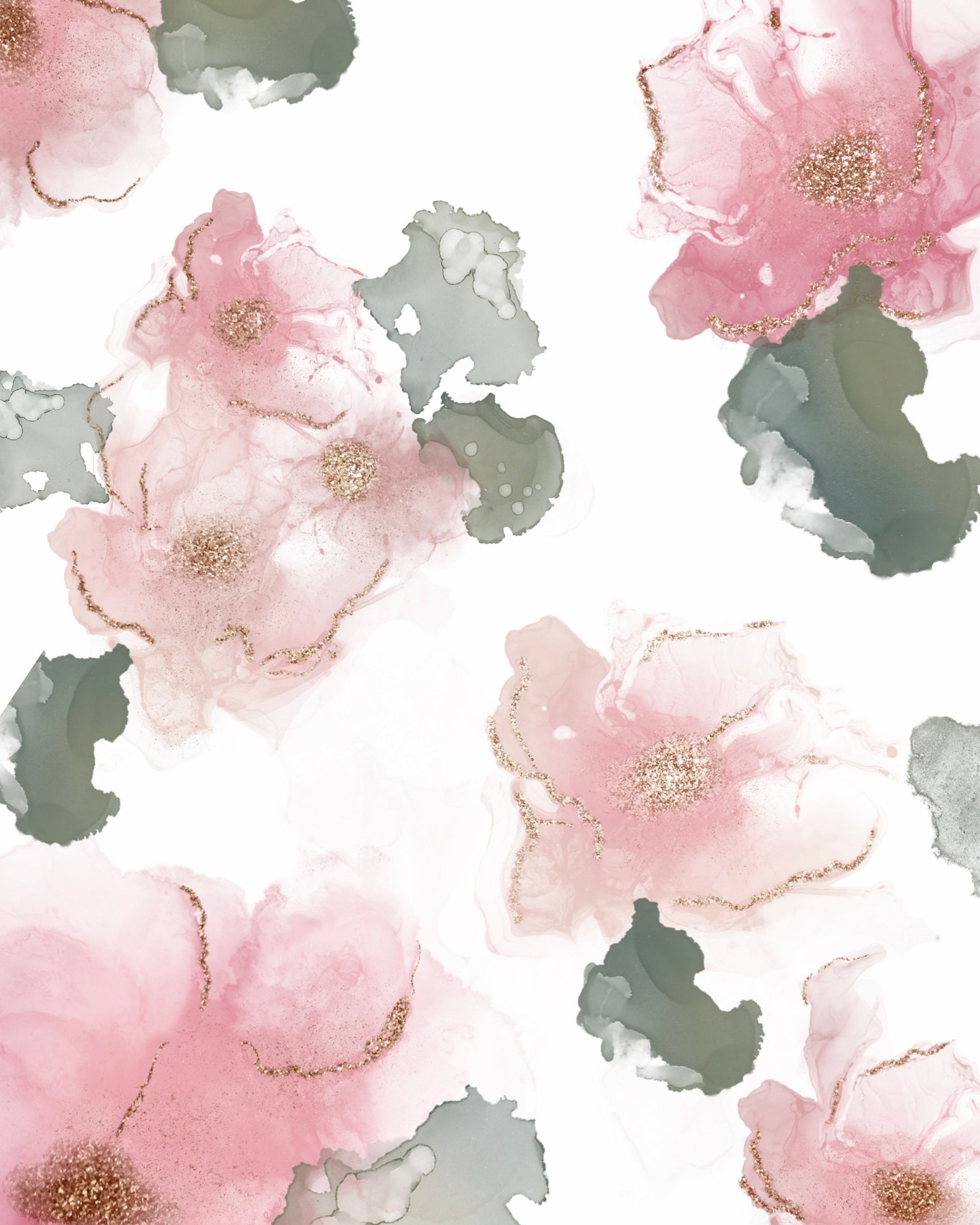 Floral Print Pink Floral Print Pretty florals print Pink | Etsy