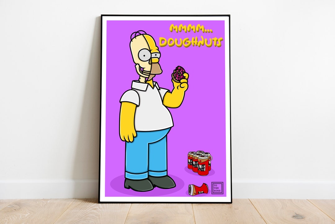 Homer Simpson Skull Art Print - Etsy