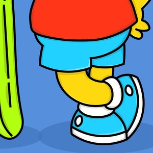 Bart Simpson Skull Art Print - Etsy