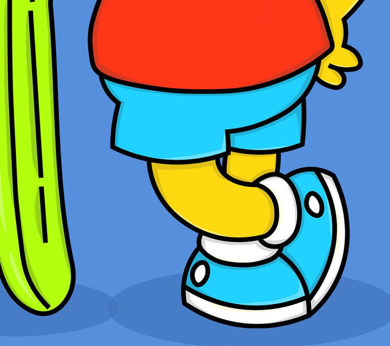 Bart Simpson Skull Art Print - Etsy