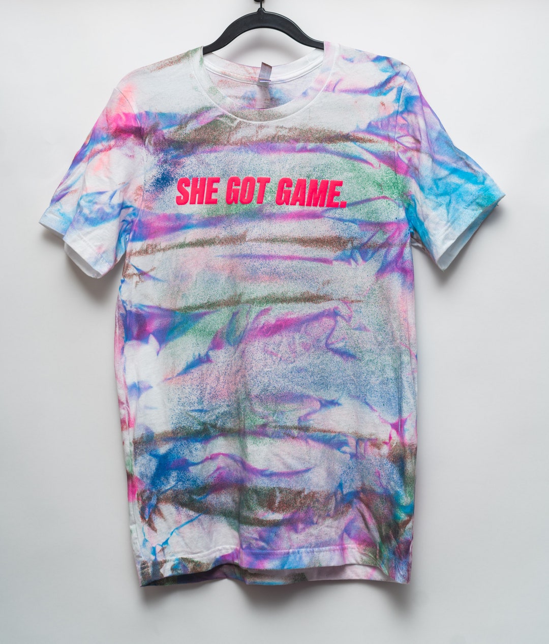 Basketball Shirt for Girl She Got Game NEON PINK Women's Basketball T ...