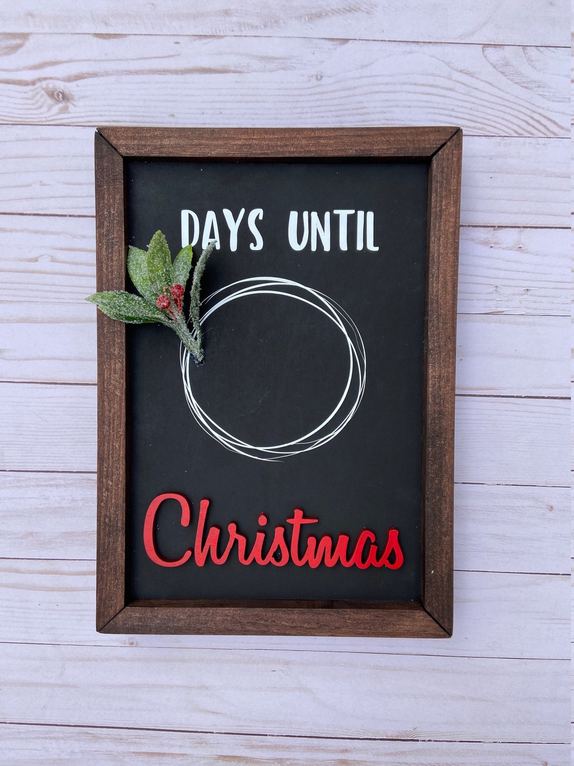 Days until Christmas Christmas countdown Christmas sign | Etsy