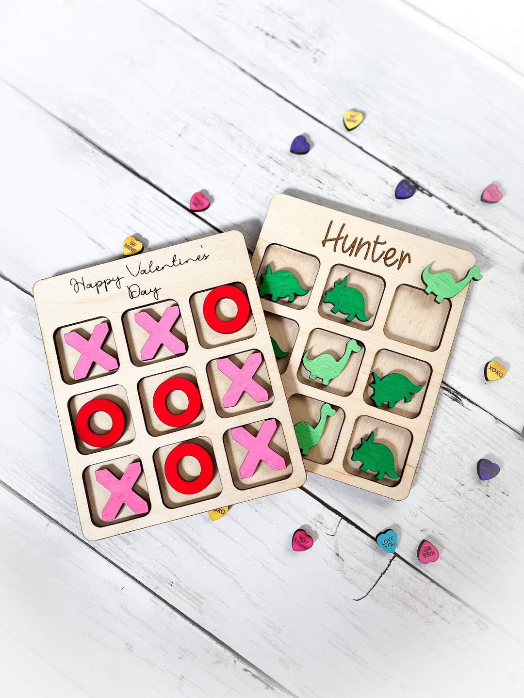 Valentines Day Tic Tac Toe, Tic Tac Toe Game, Personalized Valentine ...