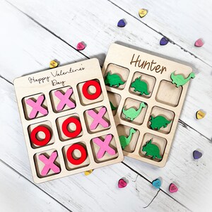 Valentines Day Tic Tac Toe, Tic Tac Toe Game, Personalized Valentine ...