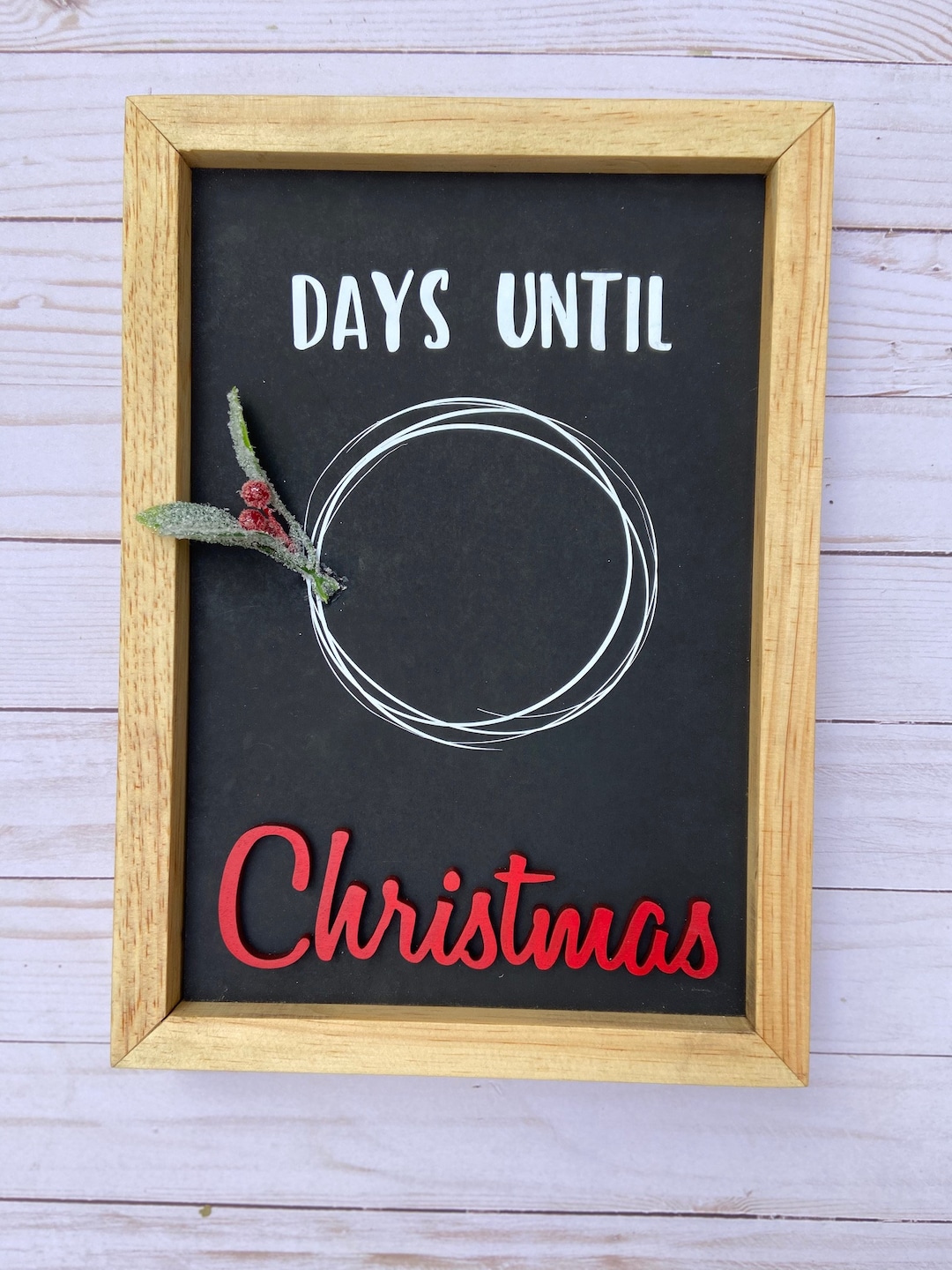 Days Until Christmas Christmas Countdown Christmas Sign - Etsy