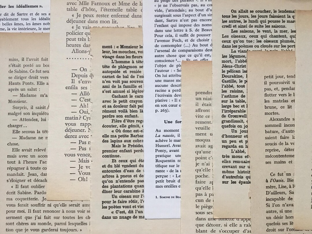 Vintage French Book Pages: Ephemera Paper Pack for Journaling - Etsy