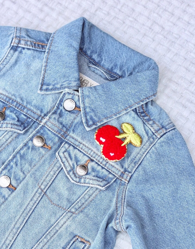 Chenille Letter Patch Jean Jacket for Toddler Name Jacket for Birthday ...