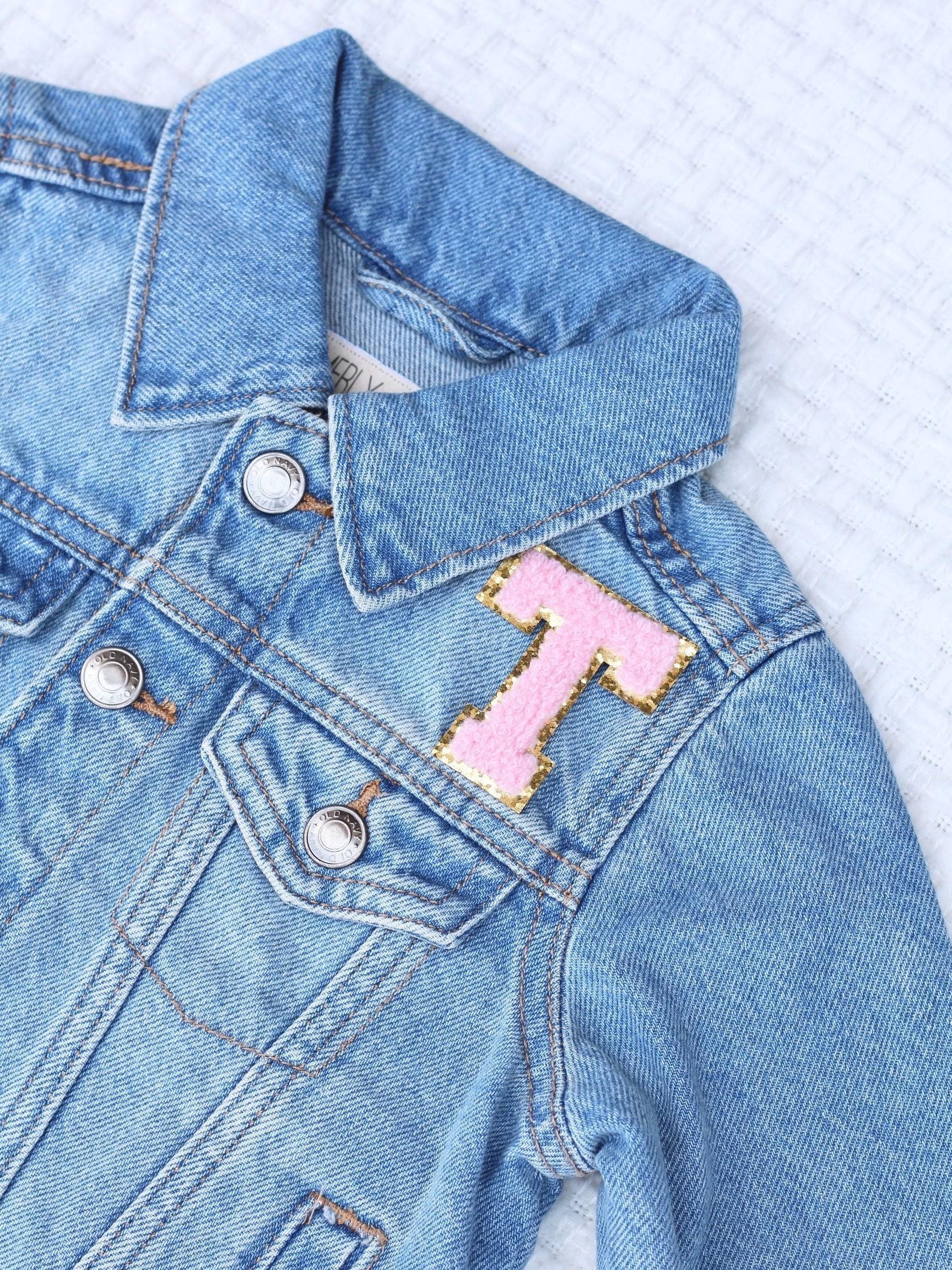 Varsity Jacket With Name Personalized Jean Jacket Chenille Patch Name ...