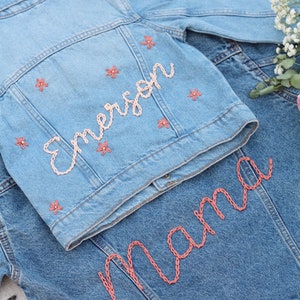 Custom Mama Denim Jacket Personalized Jean Jacket for Mama Jacket for ...