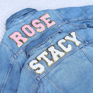 Personalized Jean Jacket Girl Custom Toddler Jacket With Name Chenille ...