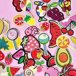 Iron on Patch Bundle of Fruit Patches Bulk Candy Patches for Jacket ...