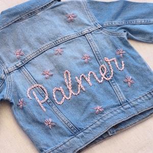 Personalized Flower Girl Denim Jacket for Toddler Jean Jacket With Name ...