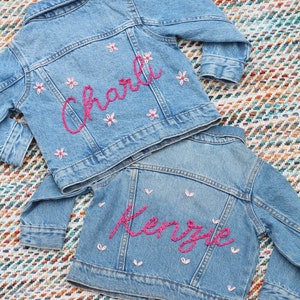 Personalized Flower Girl Denim Jacket for Toddler Jean Jacket With Name ...