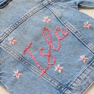 Personalized Flower Girl Denim Jacket for Toddler With Embroidered Name ...