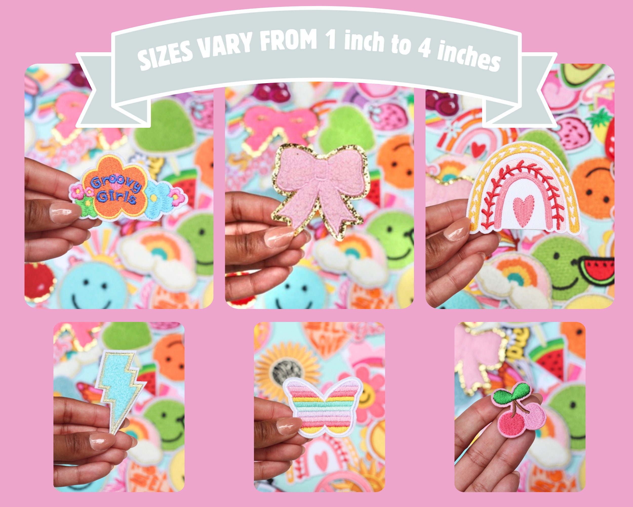 Iron on Patch Variety Set of Chenille Patches Wholesale Bundle of Bulk ...