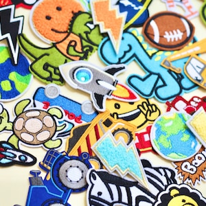 Iron on Patch for Boy Hat Patch Variety Set of Blue Patch Bulk DIY ...