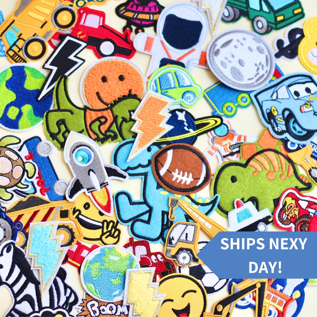 Iron on Patch for Boy Hat Patch Variety Set of Blue Patch Bulk DIY ...