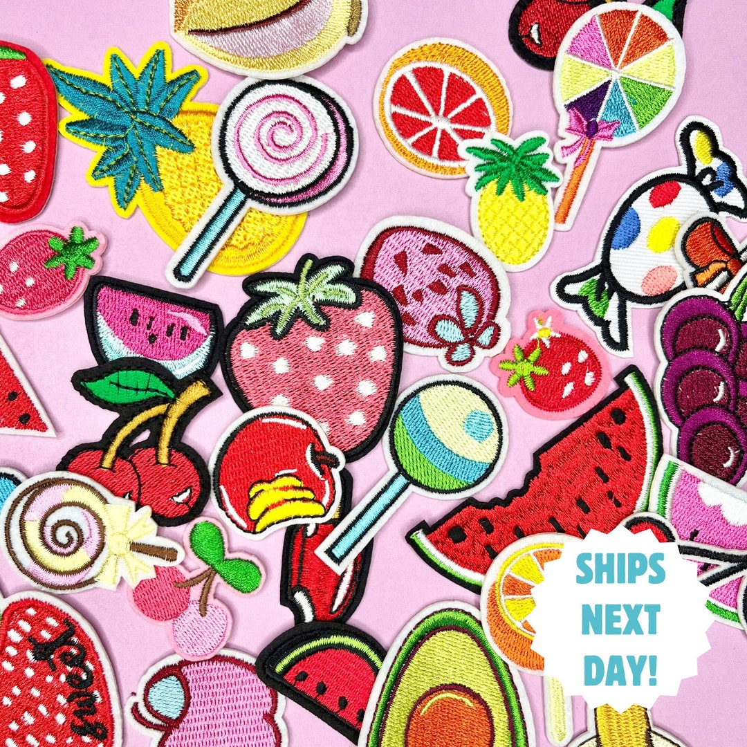 Iron on Patch Bundle of Fruit Patches Bulk Candy Patches for Jacket ...