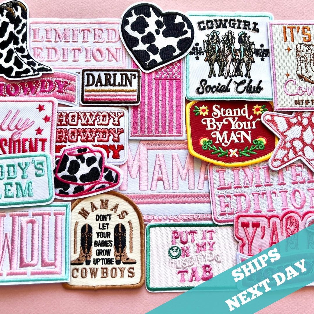 Western Patch for Trucker Hat Cowboy Patch Bulk Iron on Patch Bundle ...