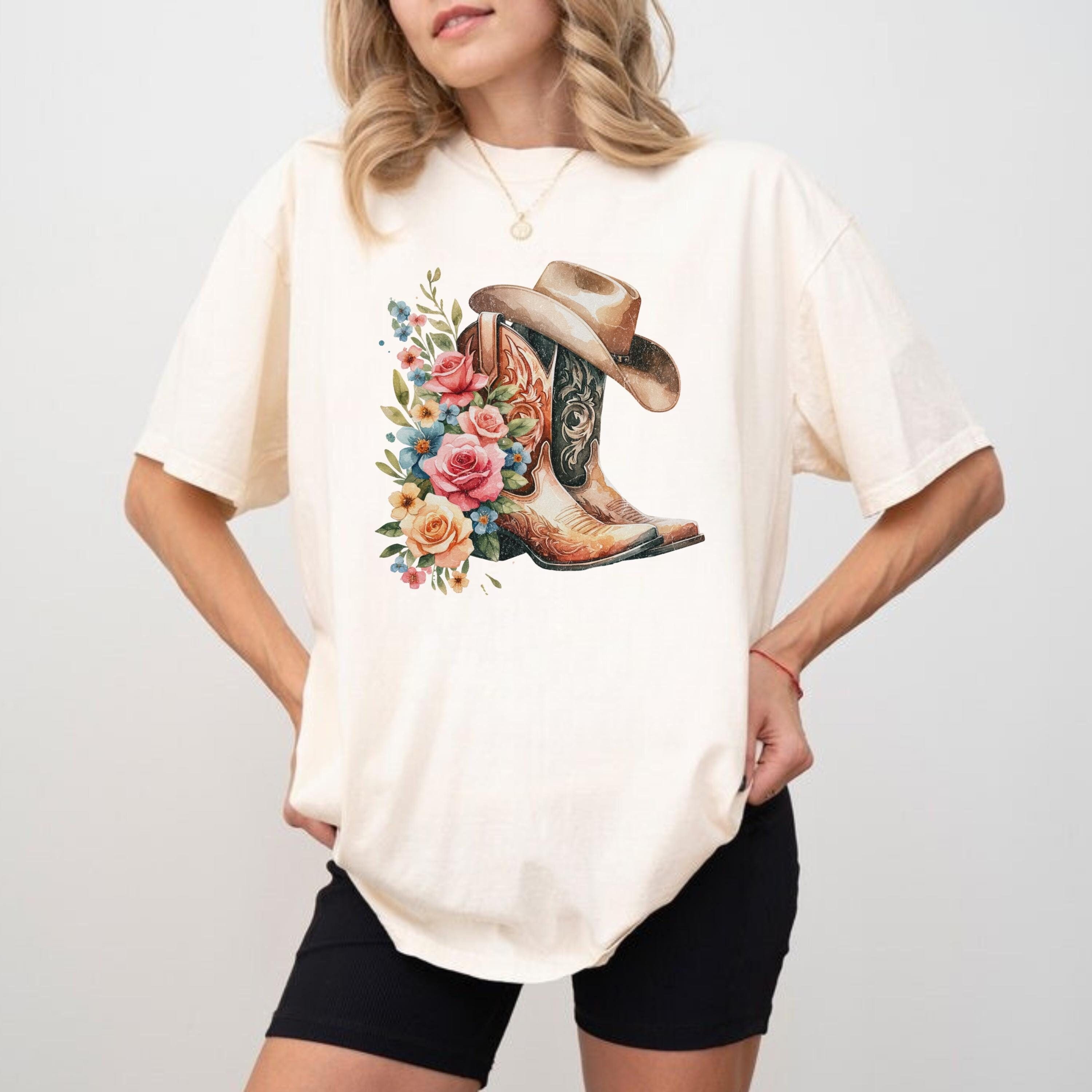 Vintage Western Shirt, Cowboy Boots Shirt, Women's Western Cowgirl ...