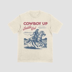 Western Shirt, Vintage Cowboy Tshirt, Retro T-shirt, Rodeo T Shirt, Wild West Shirt, Western ...