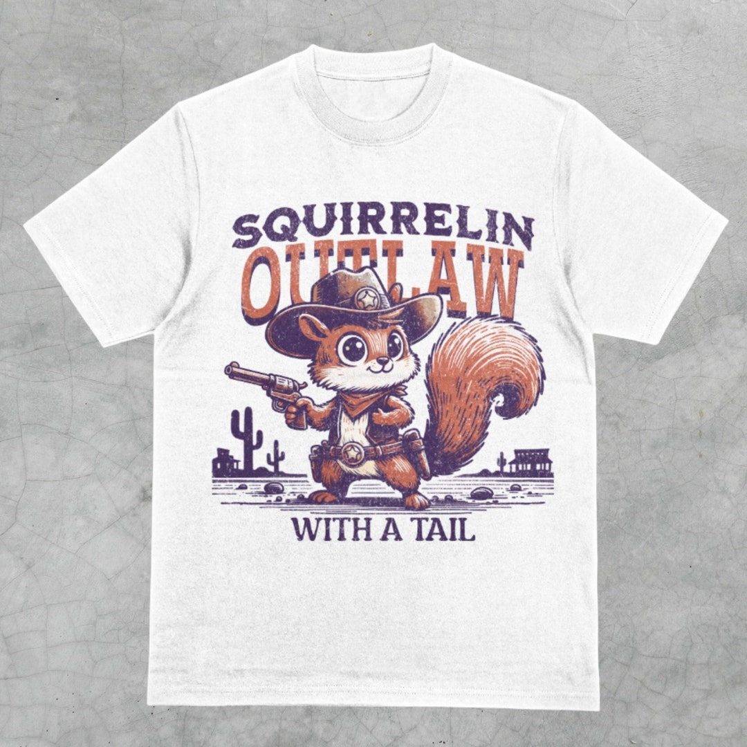 Funny Western Graphic Shirt, Cowboy Squirrel Tee, Rodeo Shirt, Country ...