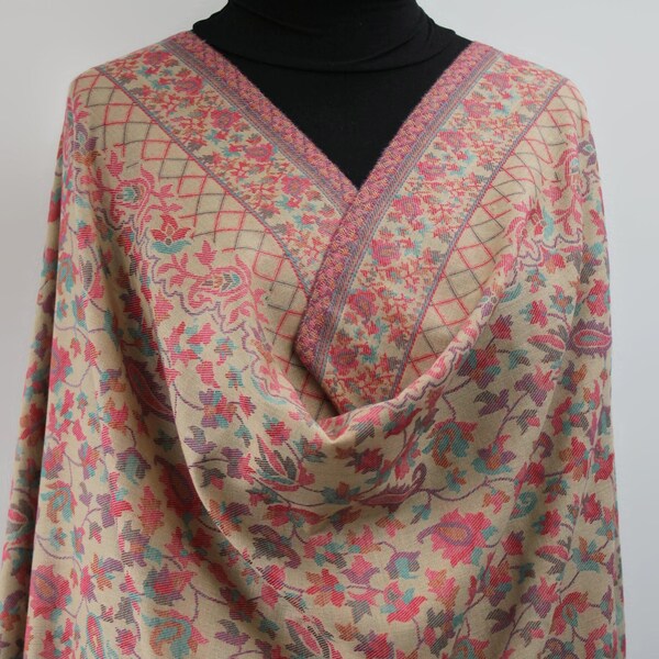 Beige Shawl - Etsy