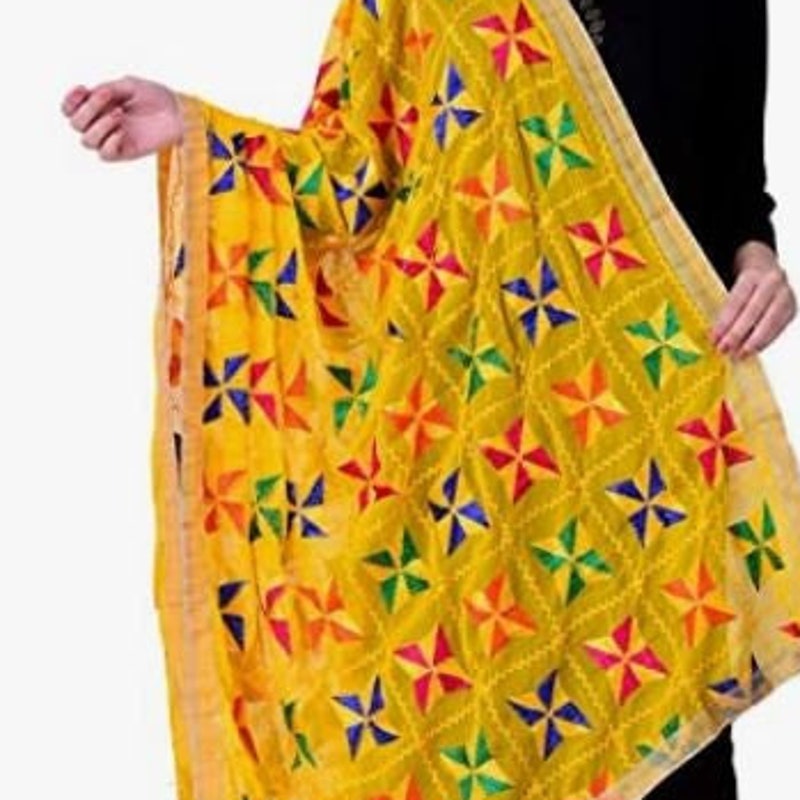Yellow Dupatta - Etsy