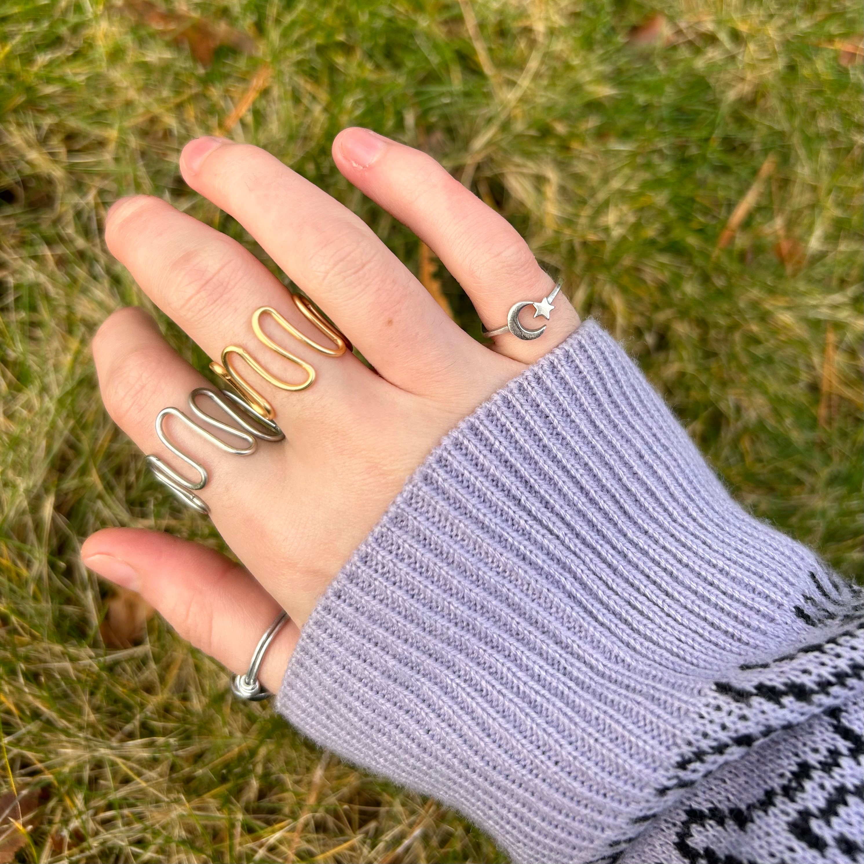 The Squiggly Rings - Etsy