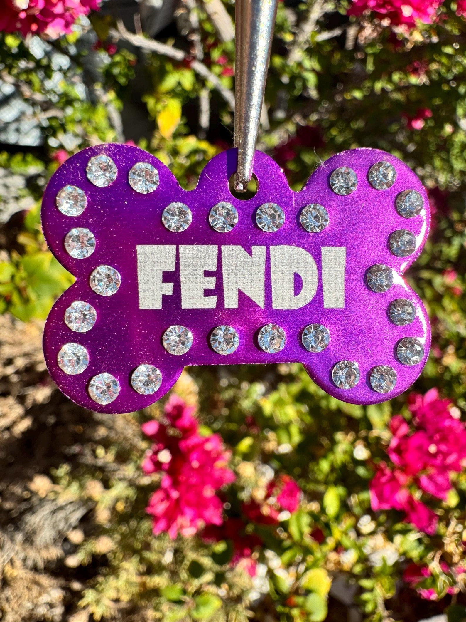 Engraved Dog Tag Dog Tag Personalized Rhinestone Bone Tag Rhinestones ...